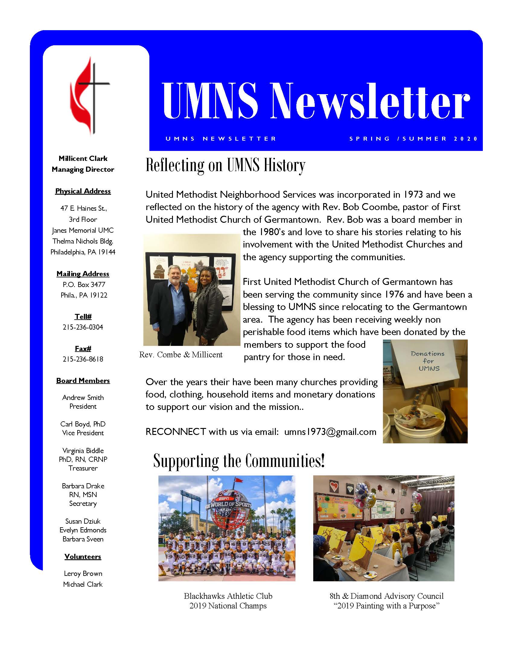 2020 Spring/Summer UMNS Newsletter | Eastern PA Conference of the UMC
